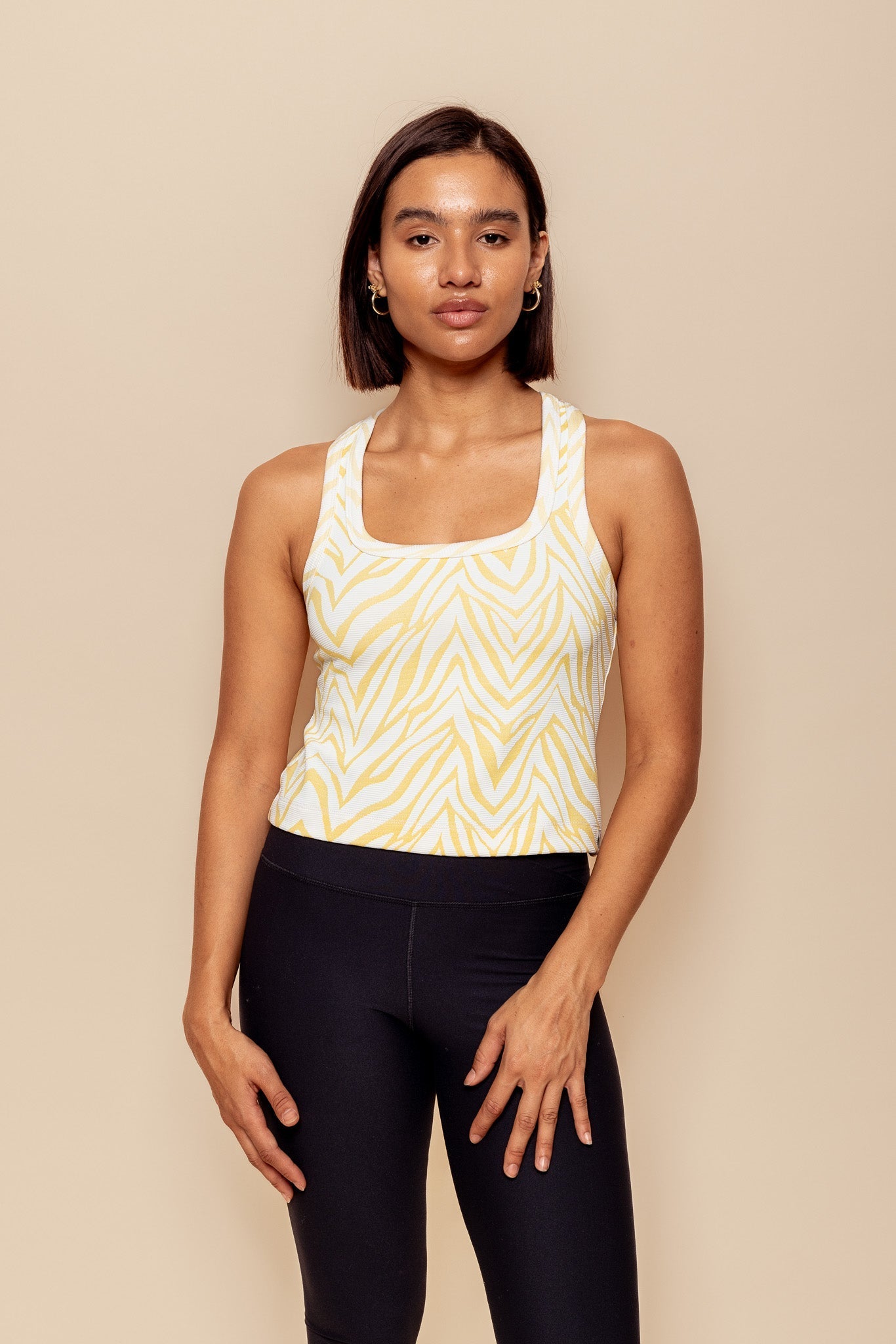 Marlee Top | Yellow & White Marlee Top Tops Activewear Online | dk active